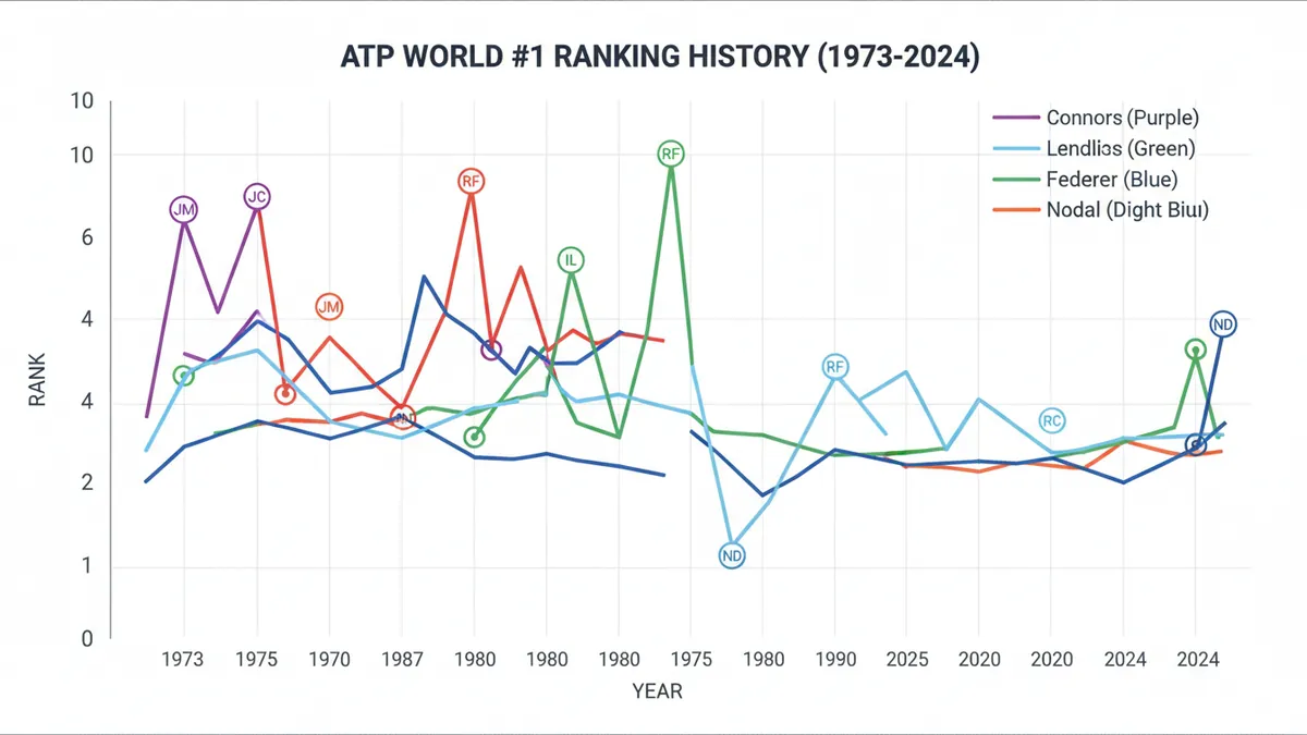 Tennis ATP Rankings History: Every World No. 1 Since 1973 | Sportsboxs